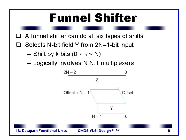 Lecture 18 Datapath Functional Units 1 Outline q