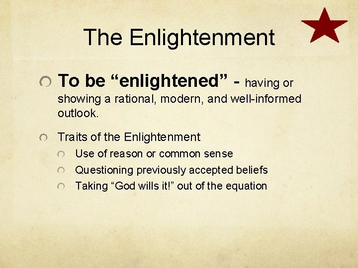 Enlightenment and Revolutions Europe and beyond Fast forward