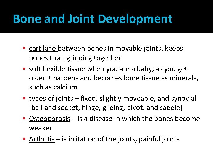 Skeletal SystemBones skeleton the framework of connected bones