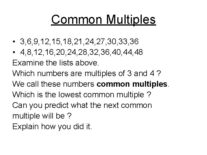 Factors Can you find the missing numbers 1
