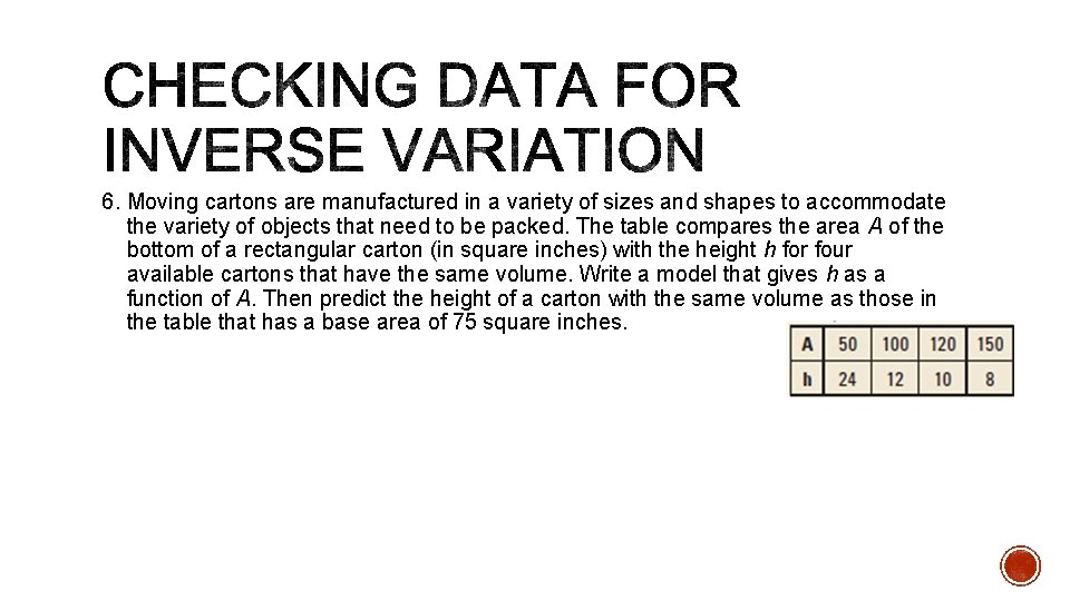 5 The driving time between two specific locations
