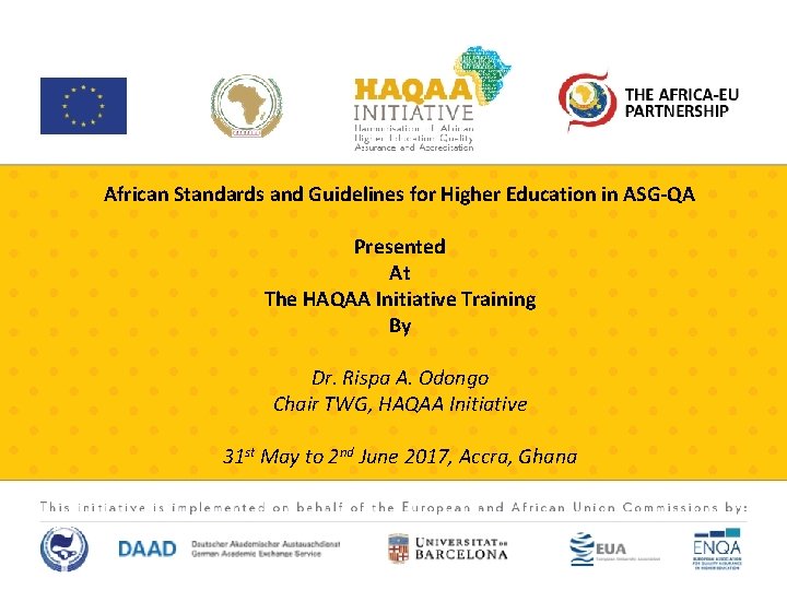 African Standards and Guidelines for Higher Education in
