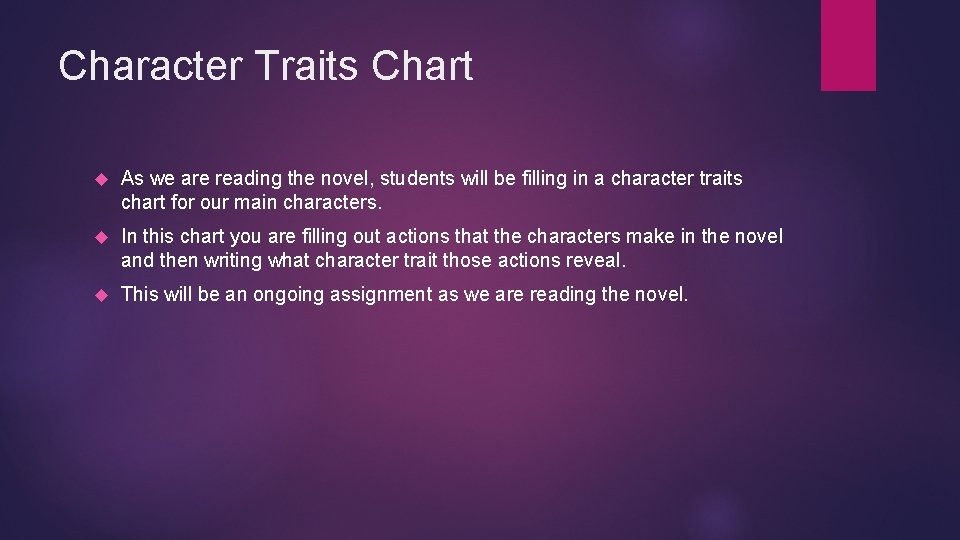 Instructions WEEK OF NOV 10 14 Novel Vocabulary