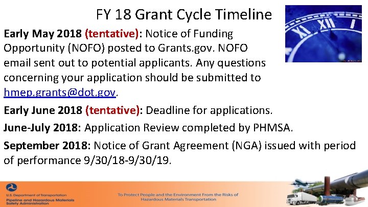 Pipeline Hazardous Materials Safety Administration HMEP Tribal Grant