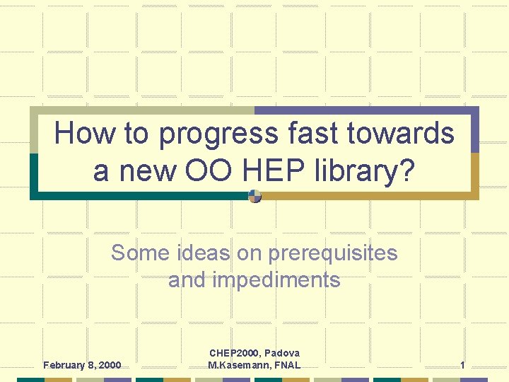 How to progress fast towards a new OO
