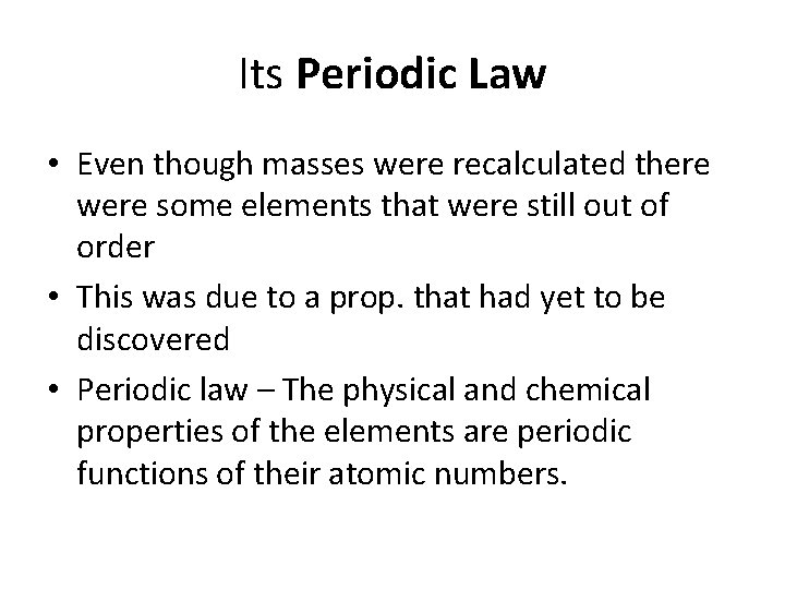 The Periodic Table History End 1700s ca 30