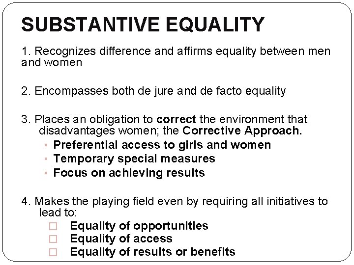 Normative Frameworks Gender equality and womens empowerment 20