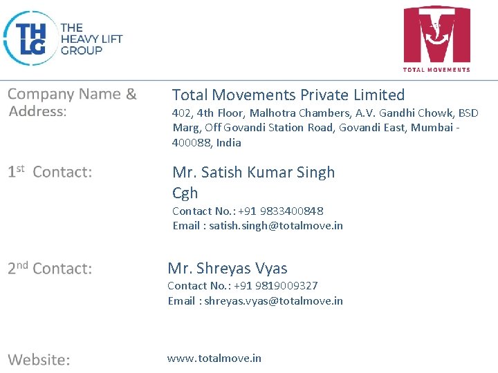 Total Movements Private Limited 402 4 th Floor