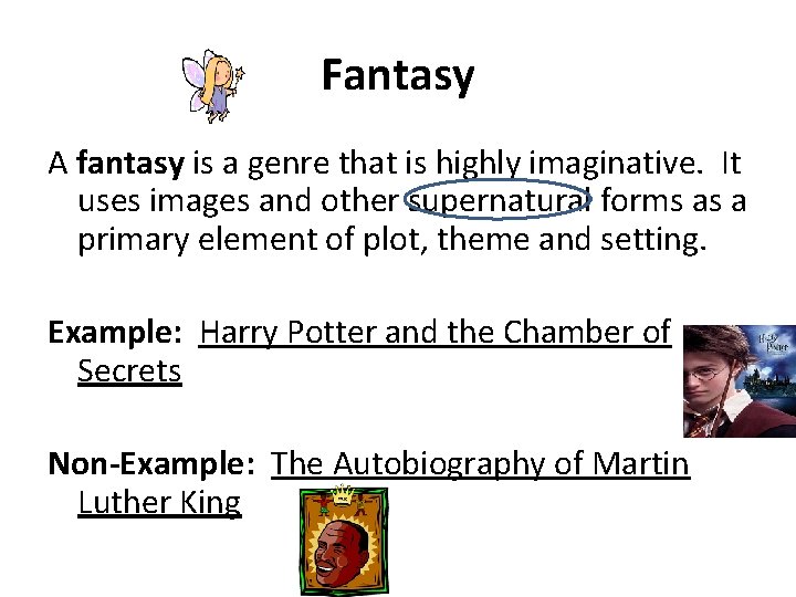 Materials Needed Chart paper that outlines characteristics of