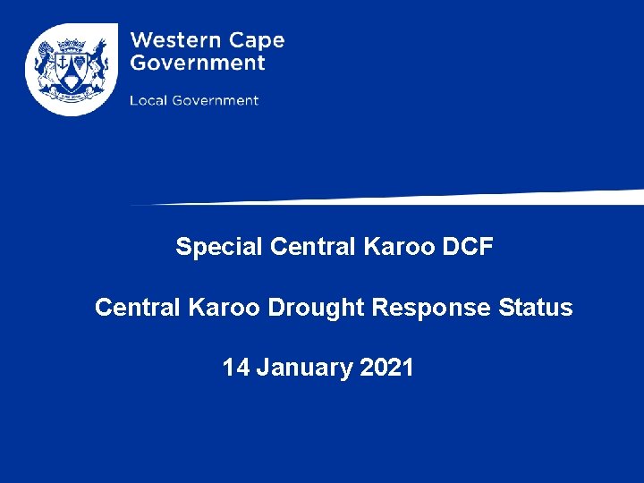 Special Central Karoo DCF Central Karoo Drought Response