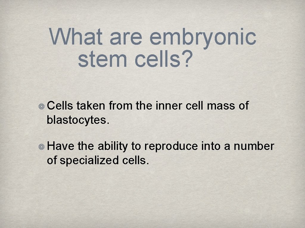 Embryonic Stem Cell Research By Rey Salinas What