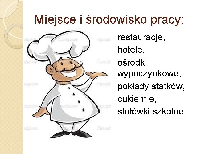 Wybieram zawd kucharz prezentacja multimedialna Kody zawodu kucharz