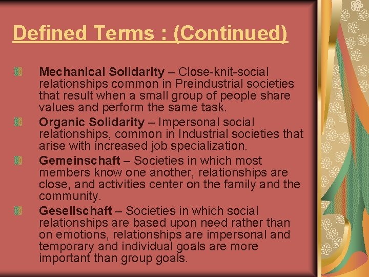 Chapter 4 Social Structure Vocabulary and Key People
