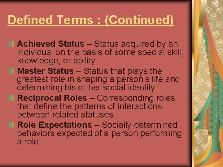 Chapter 4 Social Structure Vocabulary and Key People