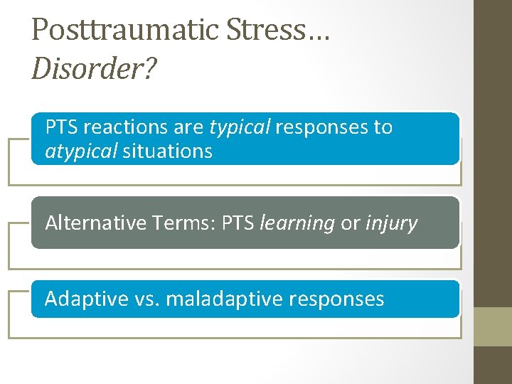 ECHO SPECIAL TOPICS PTSD Kimberly Vogel Ph D