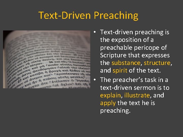 Logos Tools for Creating TextDriven Sermons Prof Barry