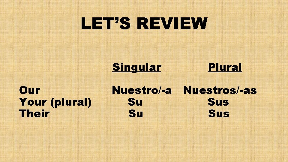 Possessive Adjectives DESCRIBE nouns correct Well they can