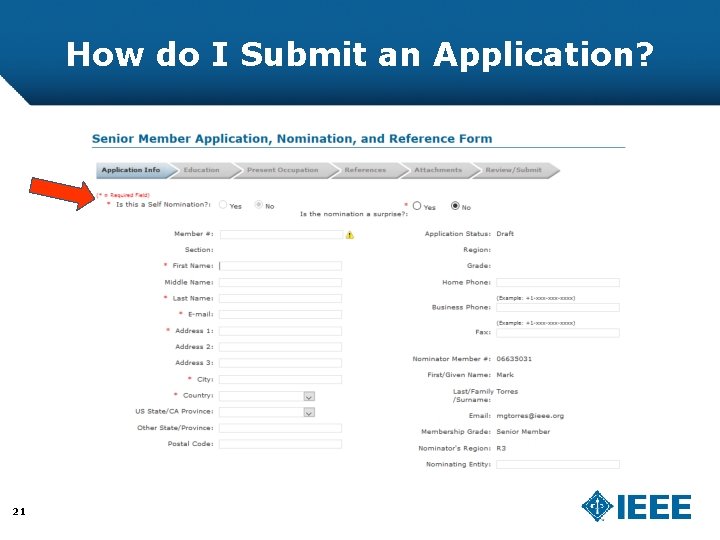 How to write a good Senior Member Application