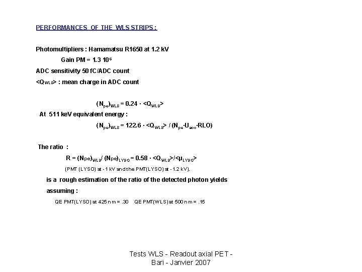 AXIAL PET HPD AXIAL COORDINATE RECONSTRUCTION WITH WLS