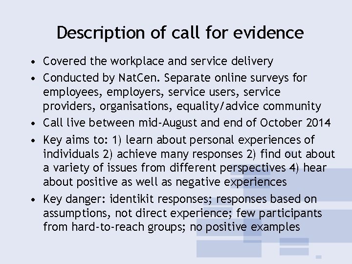 EHRC call for evidence on religion or belief
