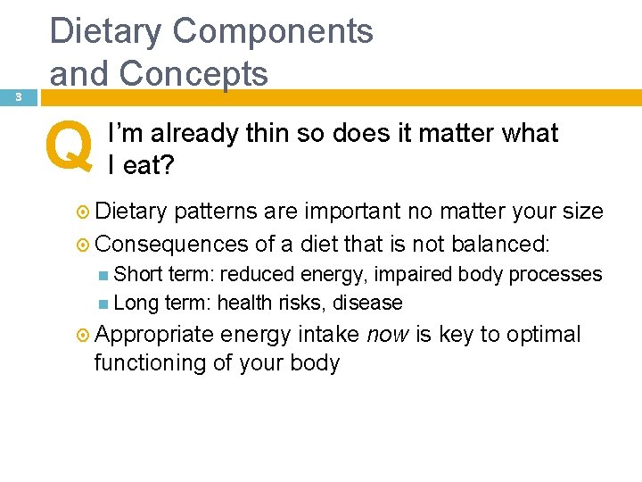 CHAPTER 8 NUTRITION BASICS ENERGY AND NUTRIENTS COMING
