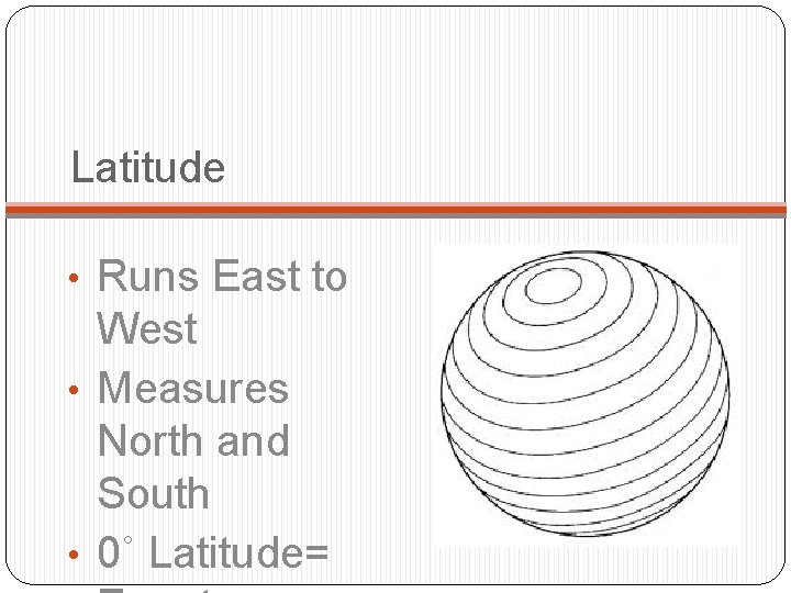 Mapping Basics Latitude Runs East to West Measures