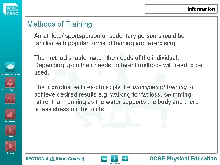 Information Methods of Training An athlete sportsperson or