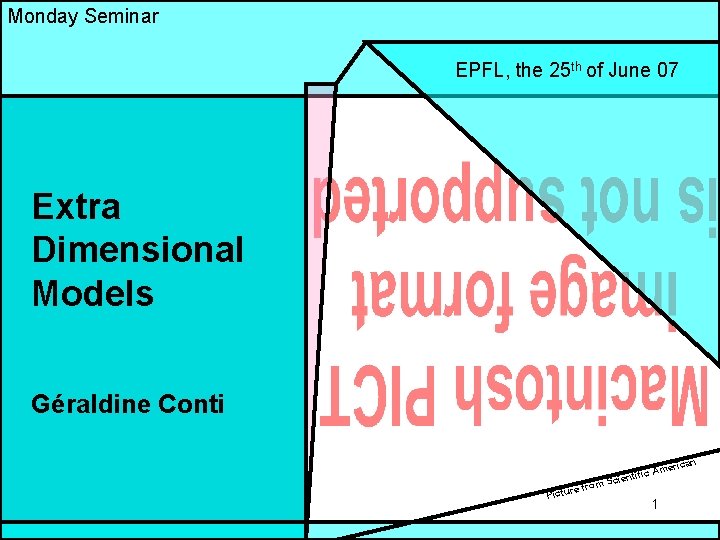 Monday Seminar EPFL the 25 th of June