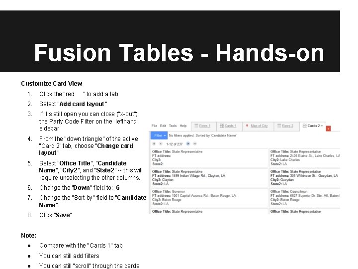 http goo glKHgusm Fusion Tables Introduction Lab Workbook