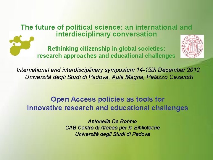 The future of political science an international and