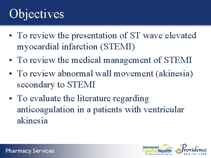 Anticoagulation post STEMI warfarin for wall motion abnormality