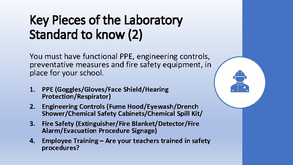 OSHA Regulations in the Laboratory 29 CFR 1910