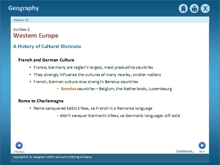 Geography Chapter 13 Human Geography of Europe Diversity