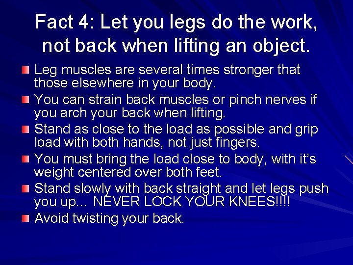 REDUCING BACK INJURYONLY YOU CAN DO IT PRESENTED
