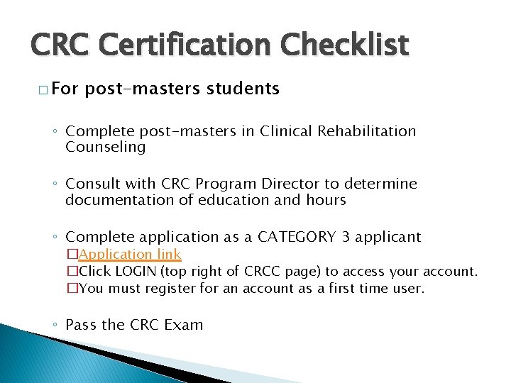 Becoming a Certified Rehabilitation Counselor Prepared for students