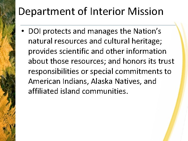 Mainstreaming Climate Adaptation In the Department of Interior