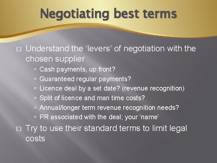 SELECTING NEW SYSTEMS CHOOSING SUPPLIERNEGOTIATION Colin Bottle Consultant