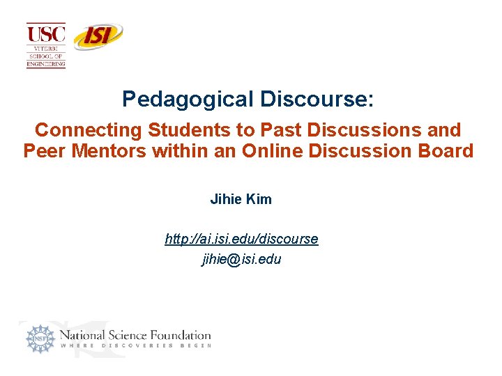 Pedagogical Discourse Connecting Students to Past Discussions and