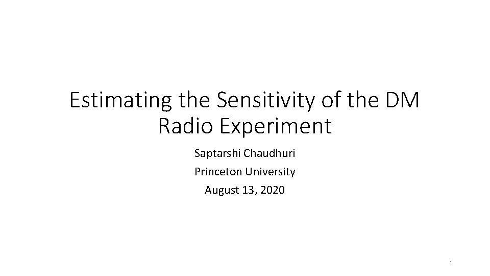 Estimating the Sensitivity of the DM Radio Experiment