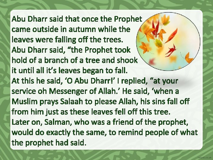 WHY MUSLIMS PERFORM SALAAH Learning Objective To explore
