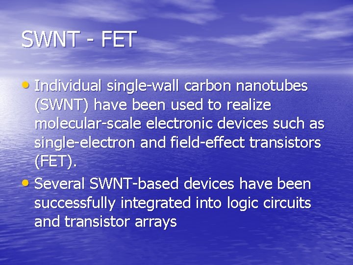 Carbon Nanotubes of DNA EE 240 Project May