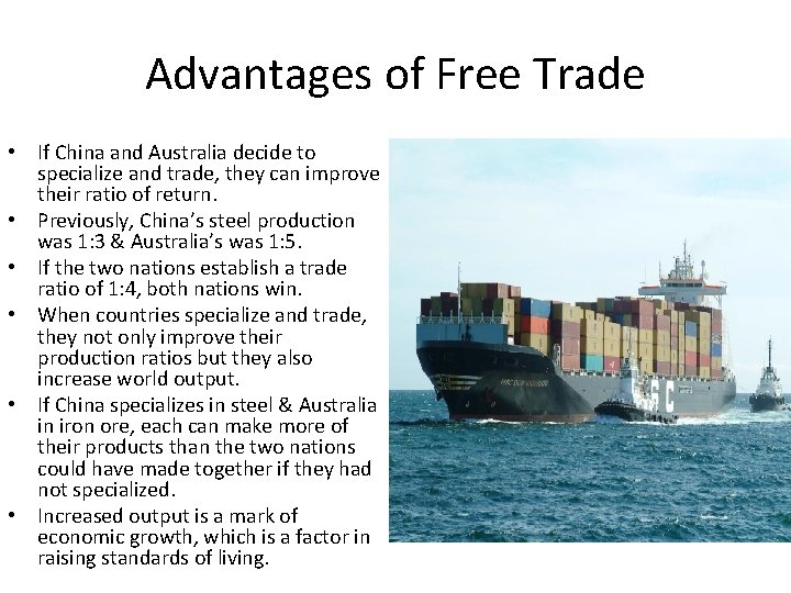Chapter 17 International Trade Section 1 Benefits and