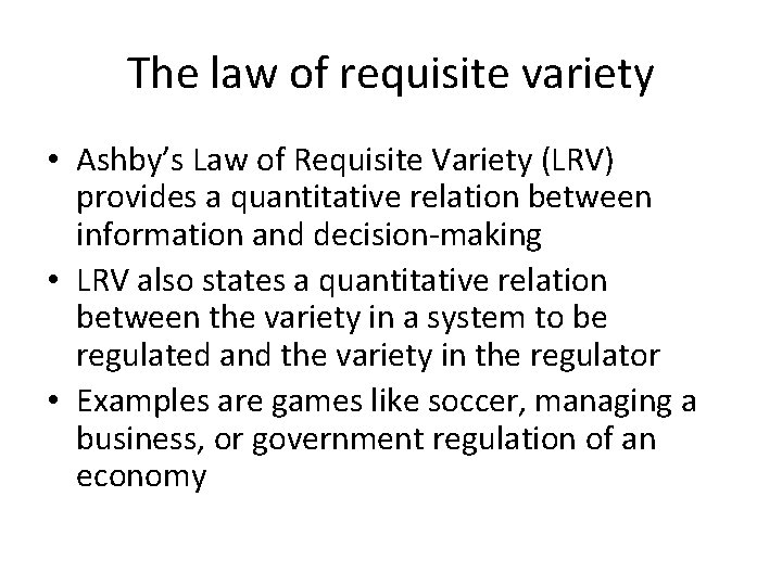 Some Examples of how Cybernetics is Contributing to