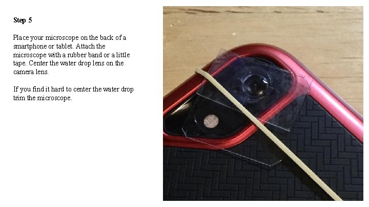 Making a Water Drop Microscope Materials Clear Plastic