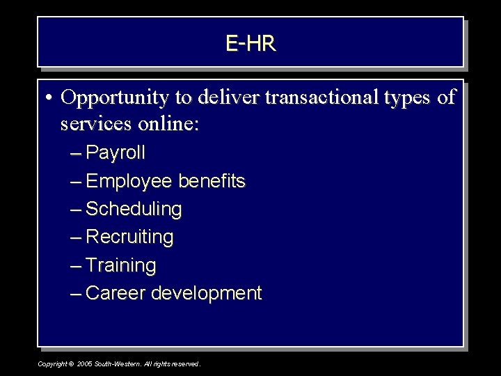 CHAPTER 2 CHALLENGES IN STRATEGIC HUMAN RESOURCE MANAGEMENT