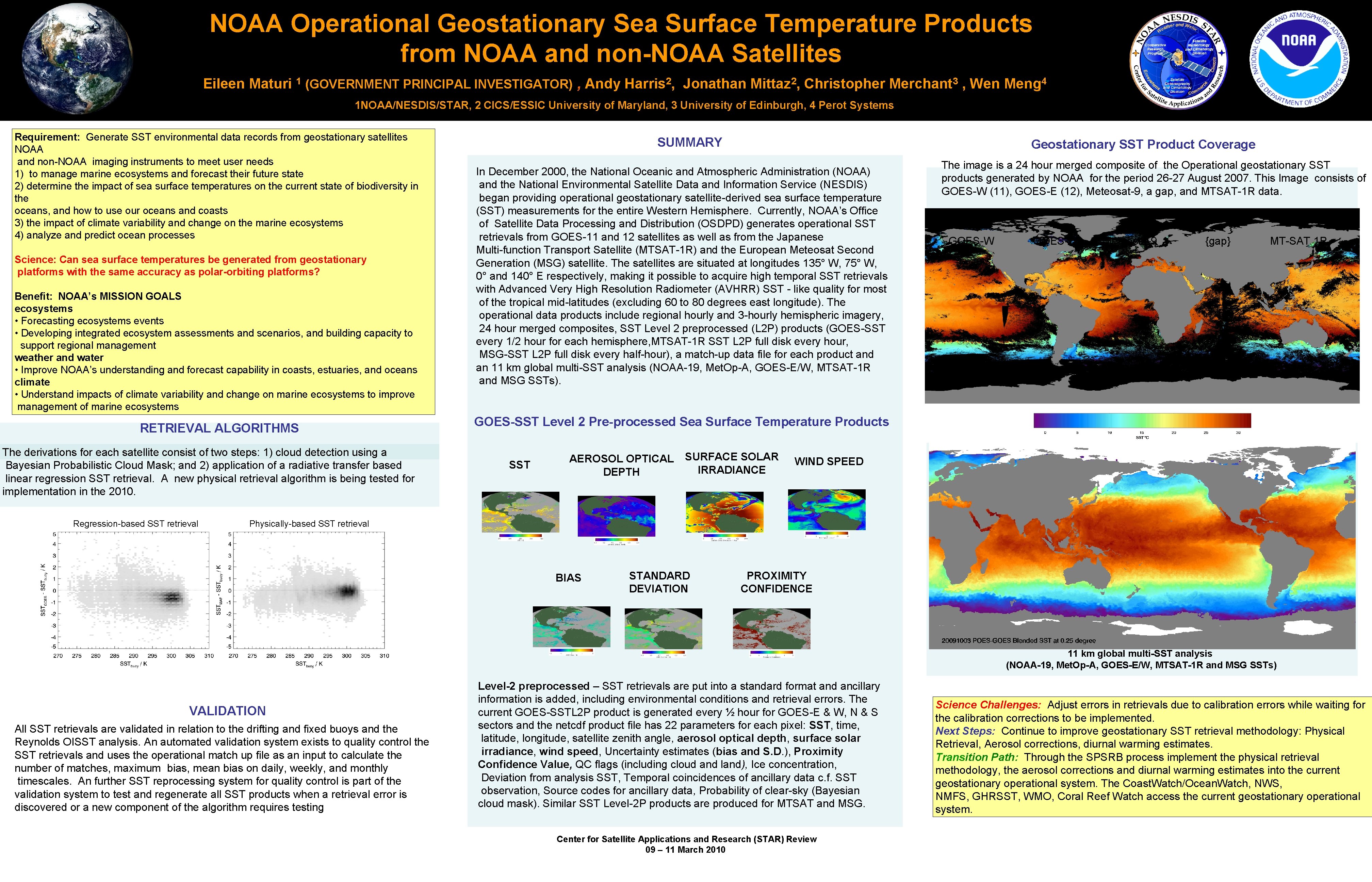 NOAA Operational Geostationary Sea Surface Temperature Products from