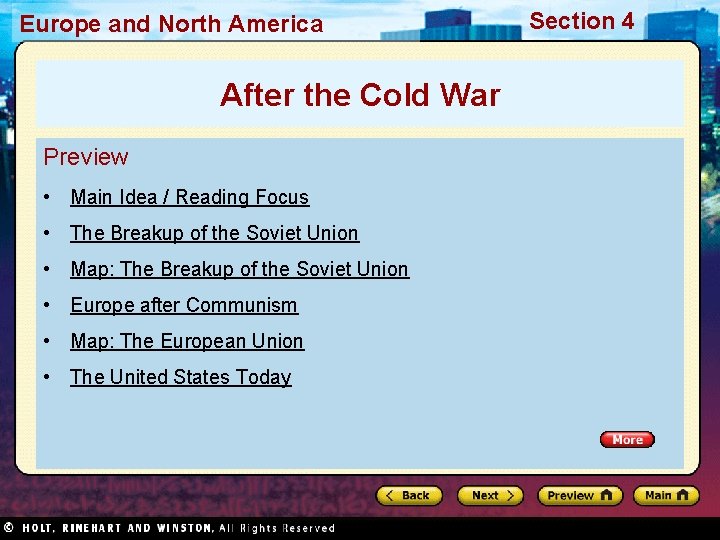 Europe and North America After the Cold War