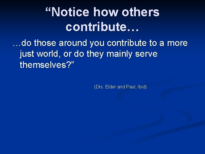 Contribute Something to the World All material is