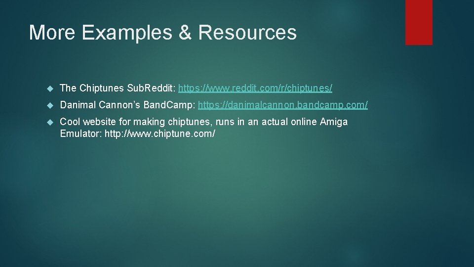 Chip Tunes BY AUSTIN MARANGONI What is chiptunes