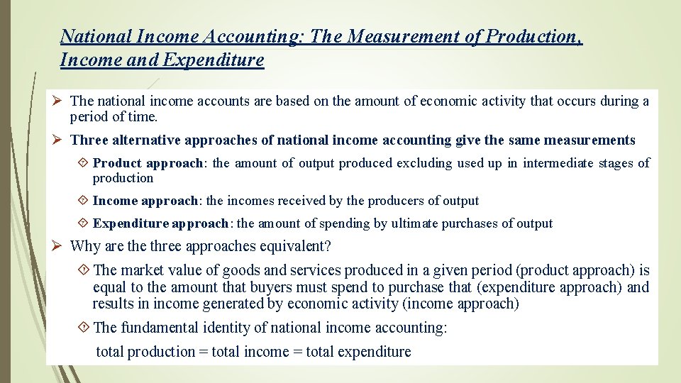 The Measurement and Structure of the National Economy